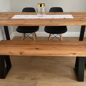 ARTEMIS Industrial Dining Table Bench Chairs Free Delivery - Etsy UK