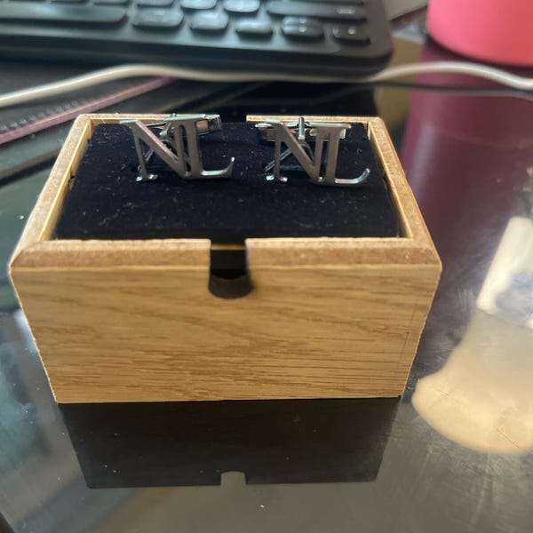 Personalized Sterling Name Cufflinks - Custom Cufflinks - Groom ...