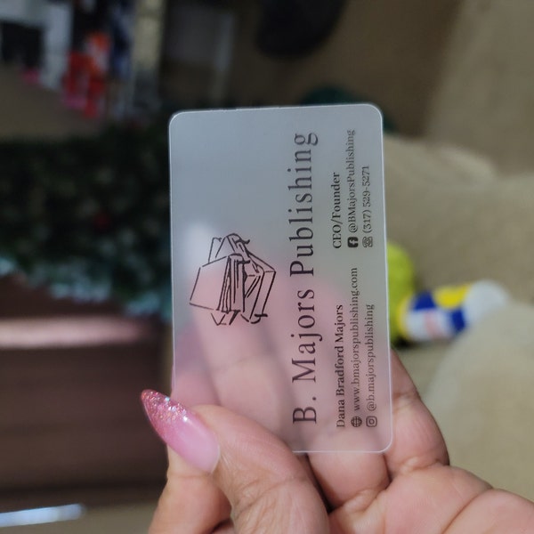 Translucent Business Cards, Matte Plastic Cards, Frosted Plastic ...
