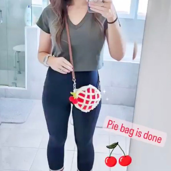 Crochet Apple Pie Bag Pattern | 4-hour Making | Fruit Pie Cake Handbag ...