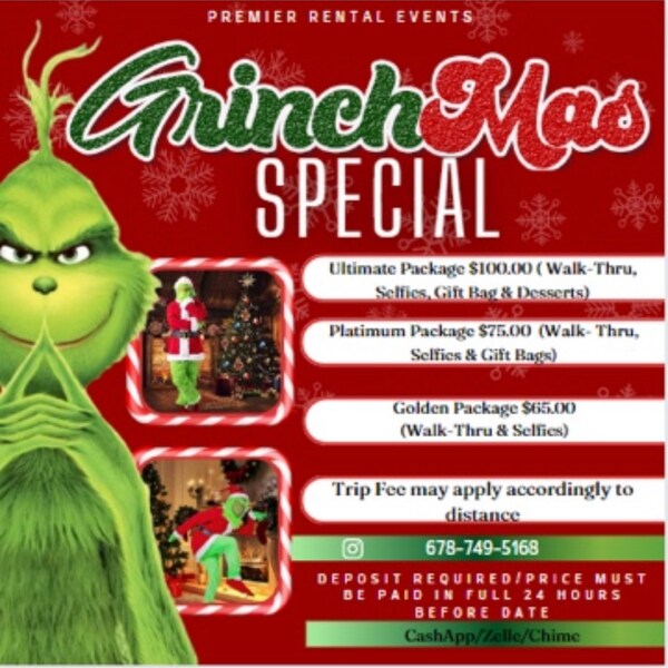 Grinch Flyer Christmas Sale Flyer December Booking Flyer Book Now Flyer ...