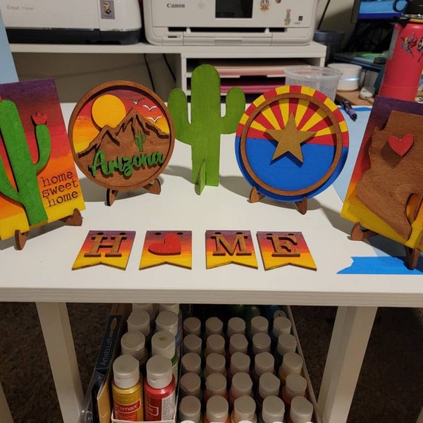 Arizona Tiered Tray Decor Bundle DIY - State Decor - Arizona State Flag ...
