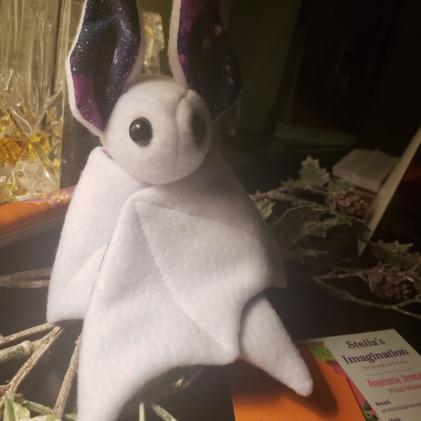 Small White Bat With Galaxy Print Soft Stuffed Plush Kids Toy Animal ...