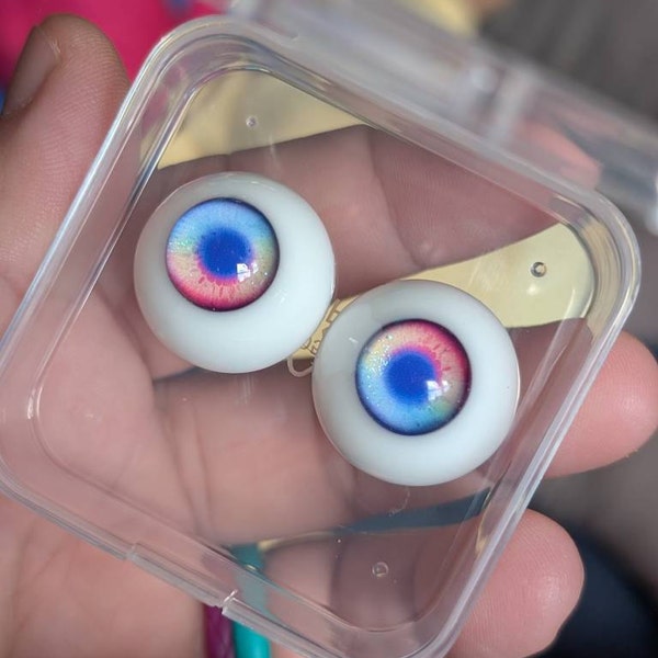 Chronic Art Dolls Resin BJD & Reborn Eyes in Pink or Purple 14mm to 24mm by Lori Nicolls FREE ...