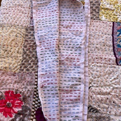 Bohemian Patchwork Quilt Kantha Quilt Handmade Vintage Quilts Boho Twin ...