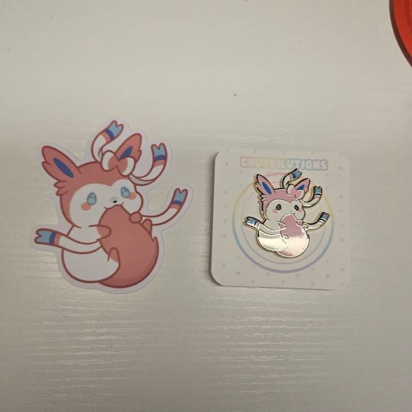 Cute Chubby Eeveelution Kawaii Fox Animal Eevee Enamel Pin Lapel Badge ...