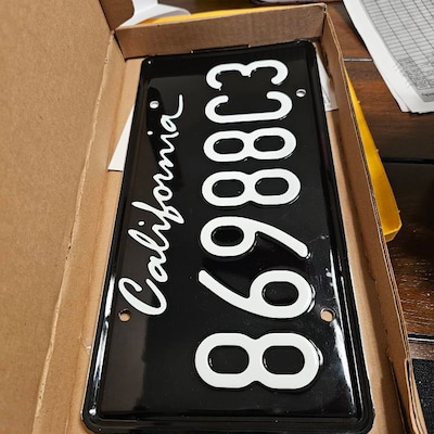 Custom California License Plate / Replica California License Plate Dmv ...