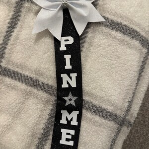 Pin Me Cheer Ribbon, Pin Me Comp Chain, Cheerleader Gift, Pin Me ...