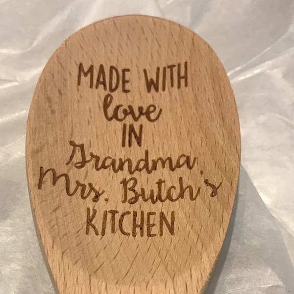 Made With Love in Grandma's Kitchen Spoon, Grandma's Kitchen, Wooden ...