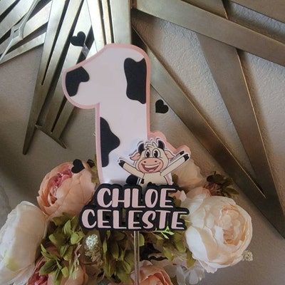 LA VACA LOLA Cake Topper, La Vaca Lola Party, La Vaca Lola 3D Topper ...