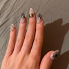 Y2k Black Silver Chrome Nail/ Custom Press on Nails/ Hand Made Press on ...
