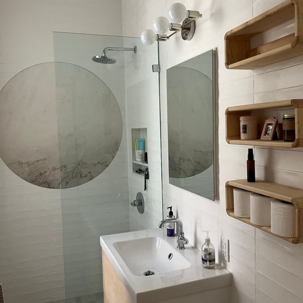 Free Shipping | Bathroom Organizer | Floating Wooden Box Rack ...