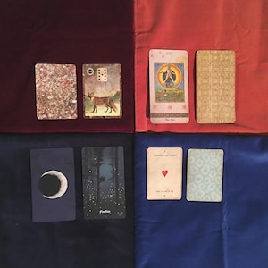 Large Tarot, Oracle, Rune Reading Cloth / Spread Cloth in Cotton Velvet ...