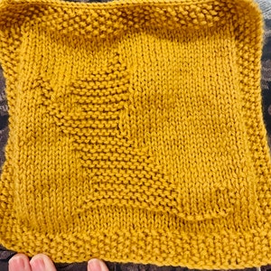 Knitting pattern for dolphin dishcloth or blanket square | Etsy