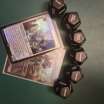 12x Original Dice Counters / White 1/1 & Black 1/1 / for Magic: the ...