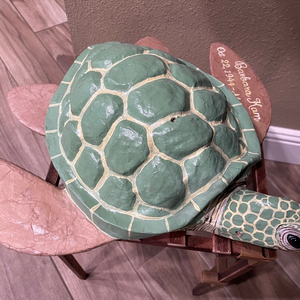 Large Turtle Urn - 200 Lbs - Biodegradable Urn, Cremation, Ocean Burial ...