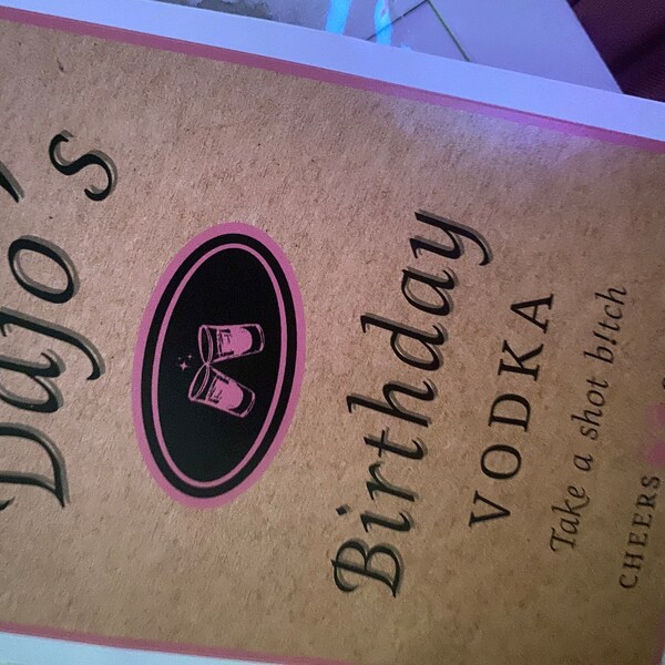 Custom Vodka Label, Birthday Vodka Label, Vodka Shot Label ...