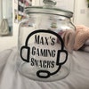 Gaming Snack Jar, Gaming Snacks, Personalised Snack Jar, Kids Snack Jar ...