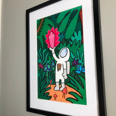 Alien Thinker Poster / Cosmic Poster / Alien Art Print - Etsy