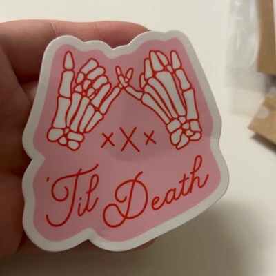 Pink 'til Death Sticker Bridesmaid Proposal Will You Be My Spooky ...