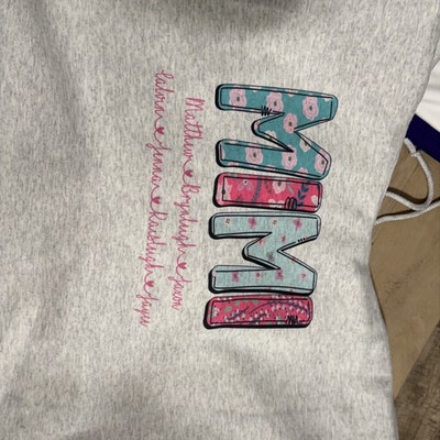 Floral and Stripe Faux Applique Alphabet Alpha Pack Alphabet Clipart ...