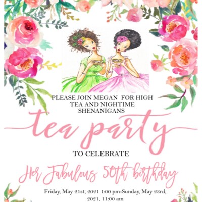 Floral Tea Party Invitation, Editable Tea Party Invite,tea Party ...