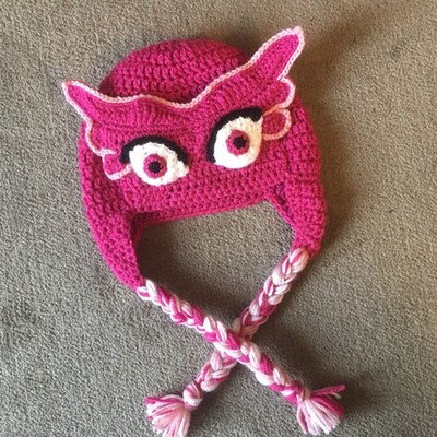 PJ Masks Inspired Owlette Crochet Hat Pattern - Etsy