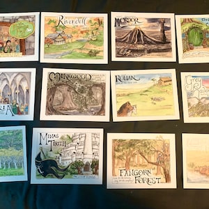 Postcard Set Greetings From Middle-earth - Etsy