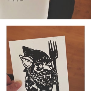 The Kitchen Goblin Goblin Print Kitchen Print Weird Wall - Etsy