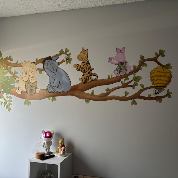 Winnie the Pooh Wall Decal Eeyore Wall Sticker Tigger Wall Mural Piglet ...