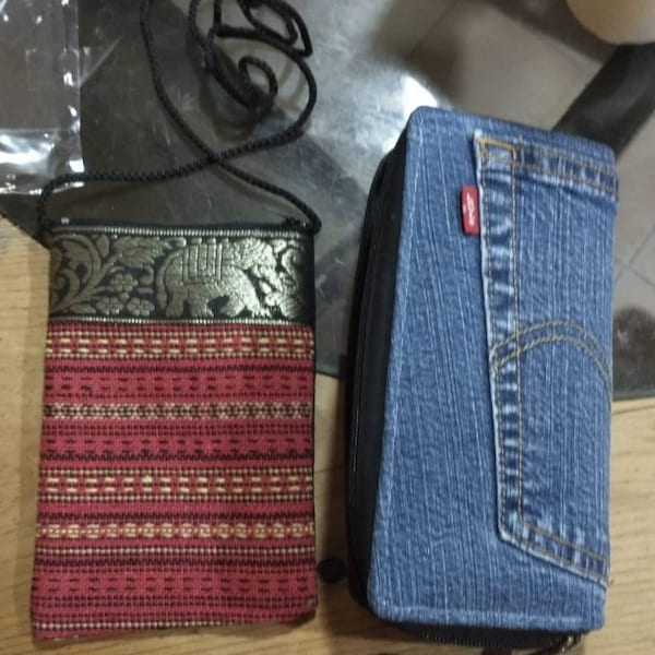 Levis Denim Wallet, Jeans Wallet, Bohemian Wallet, Women Wallet, Hippie ...