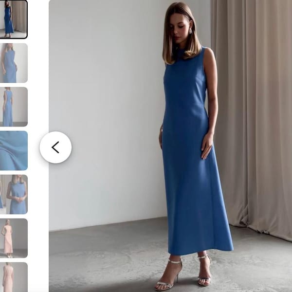 Baby Blue Fit & Flare Maxi Open Back Bridesmaid Dress, Sky Blue Flowy ...