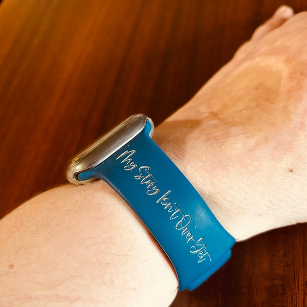 Custom Engraved Silicone Watch Band - Etsy
