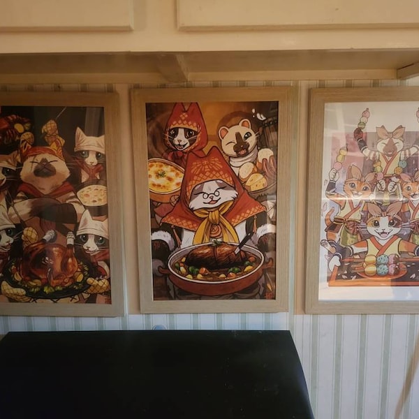 Meowscular Chef- 11"x17" Print - Monster Hunter World Palico Fan Art - Etsy