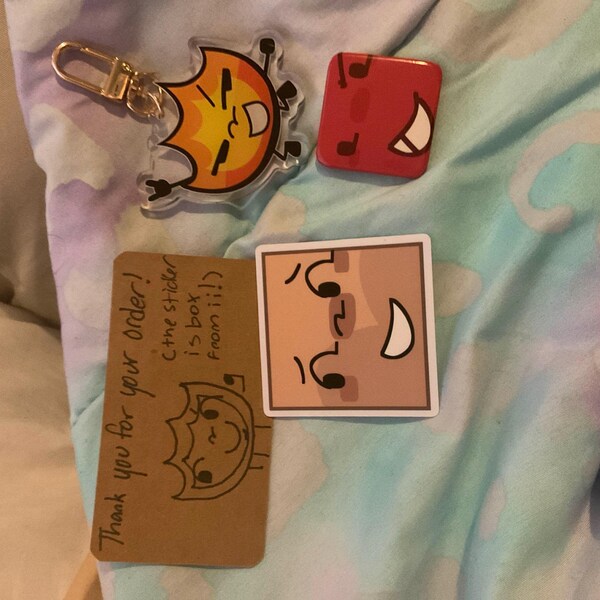 Teardrop BFDI Acrylic Keychain - Etsy