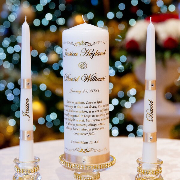 Wedding Unity Candle Holder Set for Great Gatsby Wedding Ceremony, Art ...