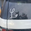 Decal CUTE Single Initial Decal Initial With Heart Loop Accent Decal ...