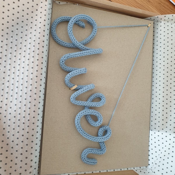 Custom Knitted Wire Words Names / Words Personalised Name Sign - Etsy UK