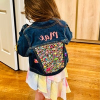 Custom Candy Themed Jean Jacket Candy Birthday Candyland Candy Shoppe ...