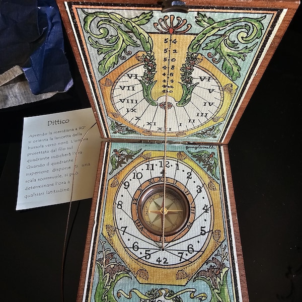 Sundial Diptych, Solar Watch, Sundial, Nuremberg Diptych Handmade ...