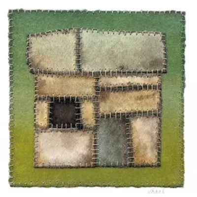 Hand Painted, Machine Appliquéd, Fabric Collage Patch - Etsy