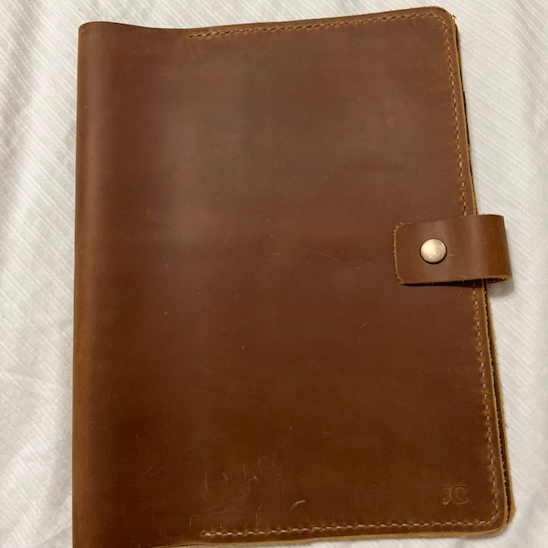 Personalized Distressed Leather Composition Notebook Cover; Gift for ...
