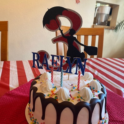 Mary Poppins Inspired Cake Topper, Mary Poppins Party Decorations - Etsy