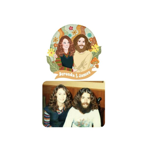 Personalized Portrait With Custom Background - Custom Illustration for ...