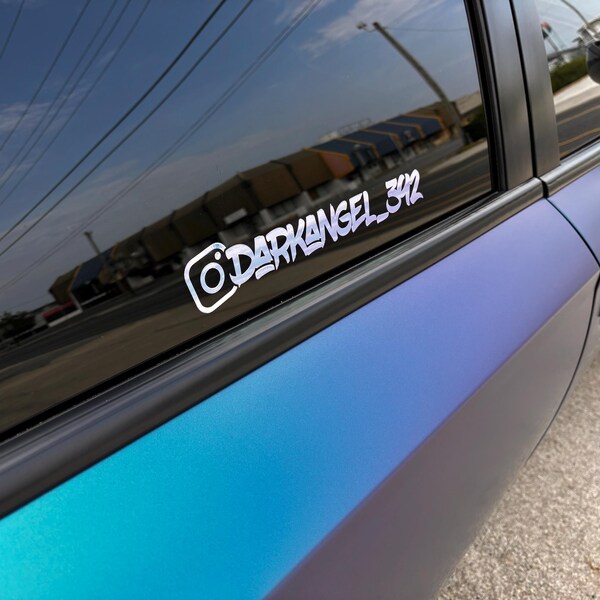 Custom Instagram Car Window Sticker [die-cut Vinyl Decal] - Etsy
