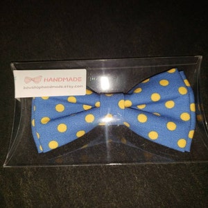 Roger Rabbit bow tie Yellow polka dot blue bowtie pre-tied | Etsy