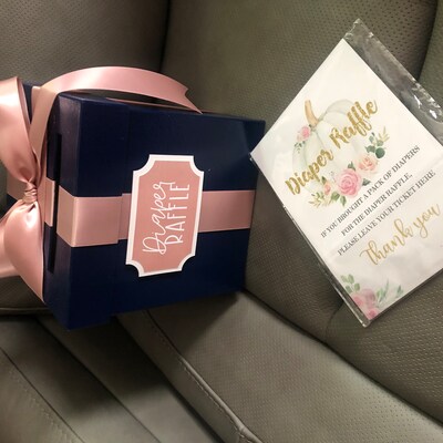 Mini Cards Box Size 7 X 7 X 7 Baby Pink & Baby Blue Baby Shower Bridal ...