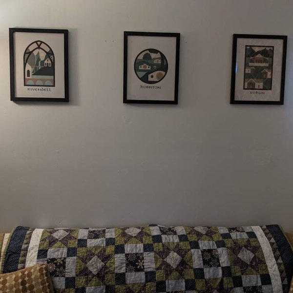 Tolkien Rivendell Hobbiton Rohan Poster Illustrations Digital Download ...