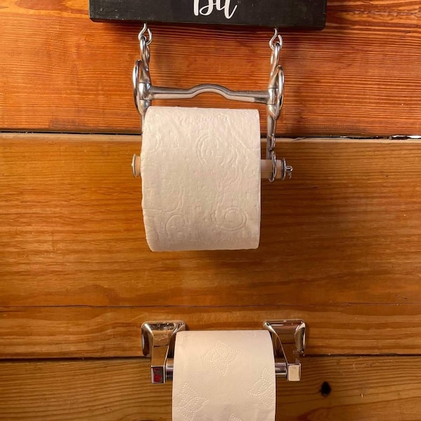 Just Use A Bit Horse Bit Toilet Roll Holder Distressed Plaque - Etsy
