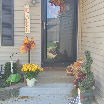 Fall Distressed Wood Sign Rustic Fall Entryway Large Porch Sign ...